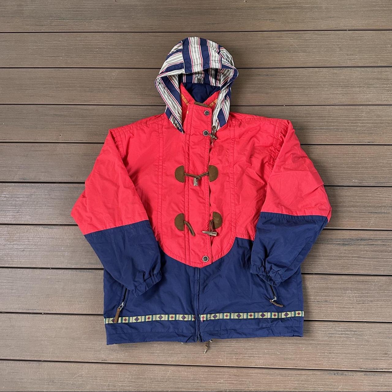 Obermeyer Women's Red and Blue Jacket | Depop