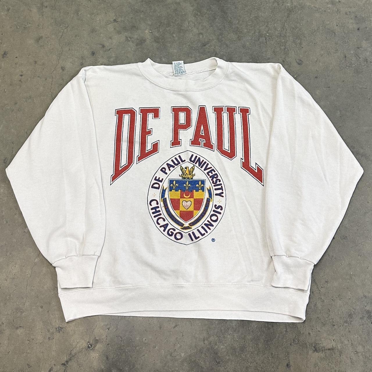 Vintage DePaul University crewneck sweatshirt Size... - Depop