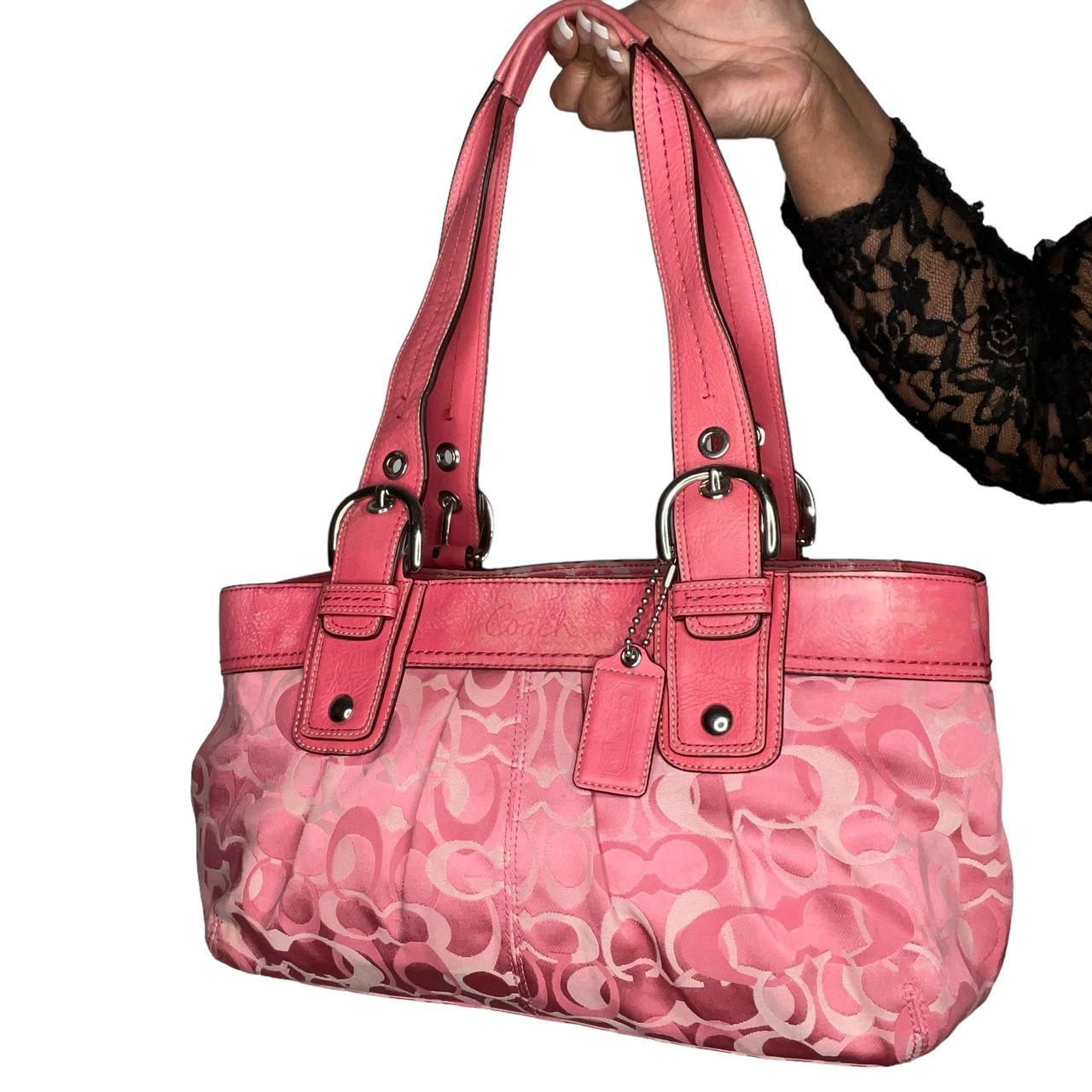 Super cute pink Coach shoulder bag. Unique pink tone... - Depop