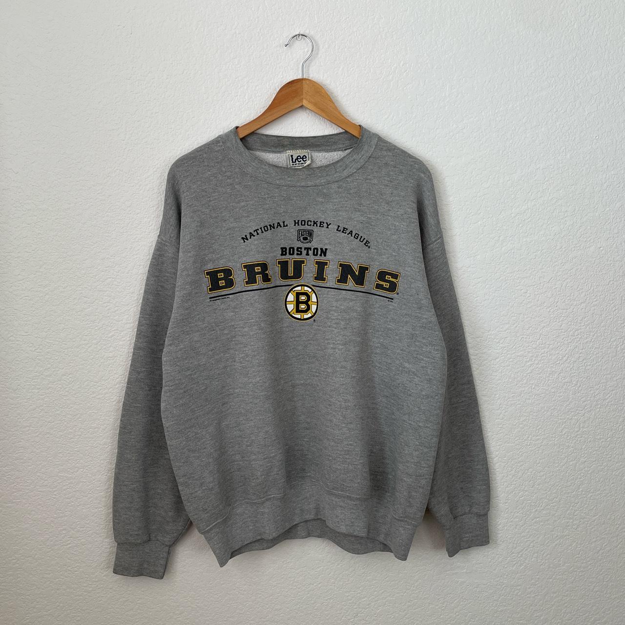 vintage lee sport boston bruins crewneck... - Depop