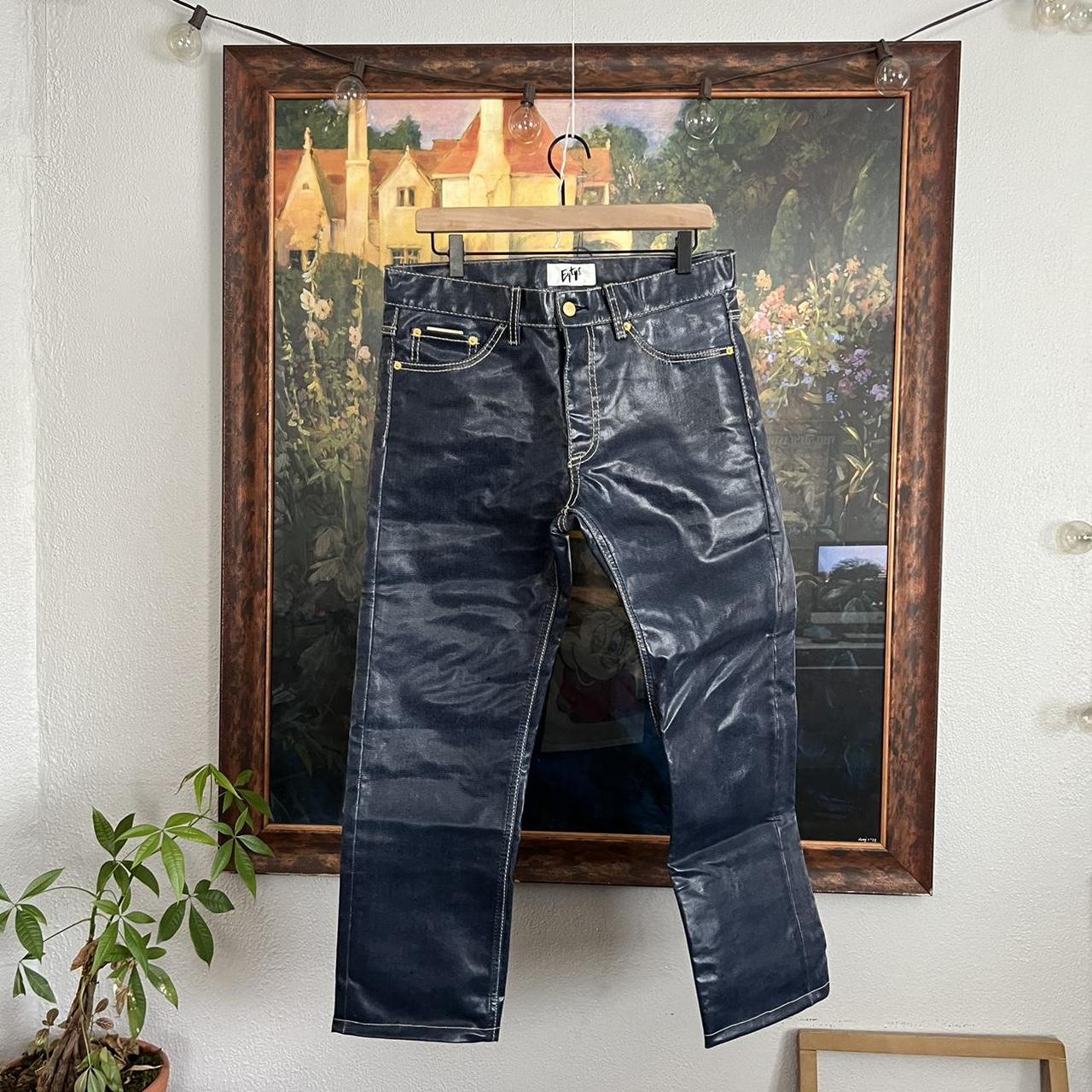 EYTYS CYPRESS WET JEAN// UNISEX! VERY SNUG FIT 32x29 - Depop