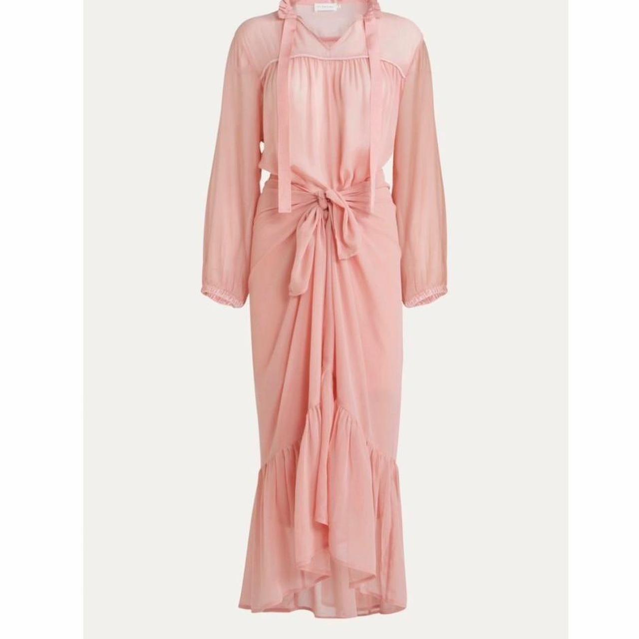 Flannel Dress Flannel Toby Wrap Skirt Dress in Rose... | Depop