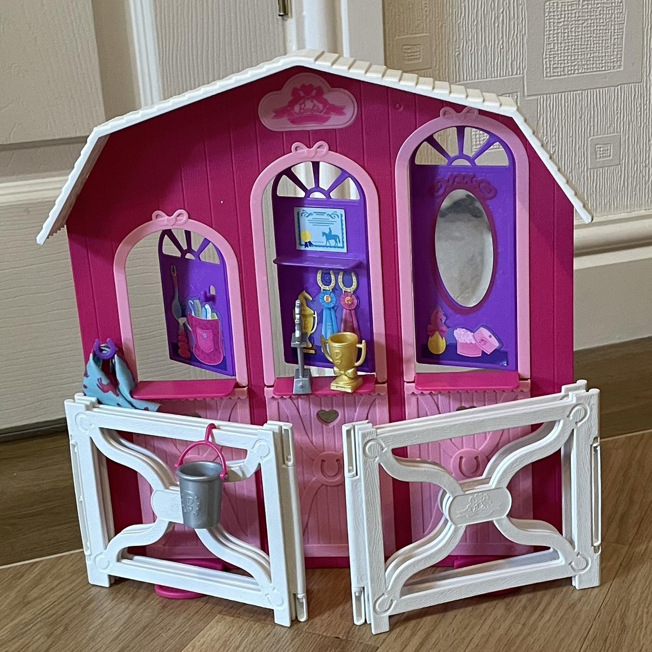 Barbie horse and stable set, includes: The horse The... - Depop