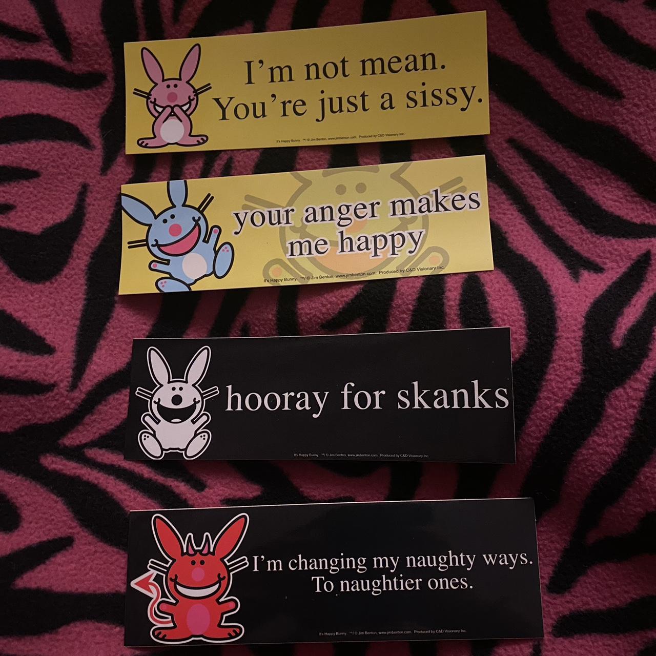 it’s happy bunny stickers 🐰 🖤 ( randomly selected!... - Depop