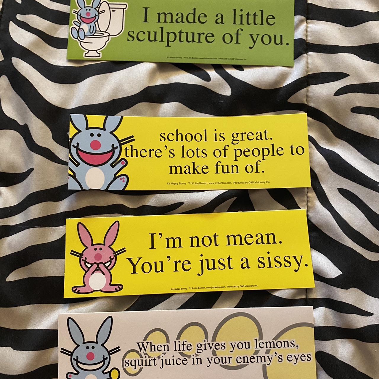 it’s happy bunny stickers 🐰 🖤 - no shipping... - Depop