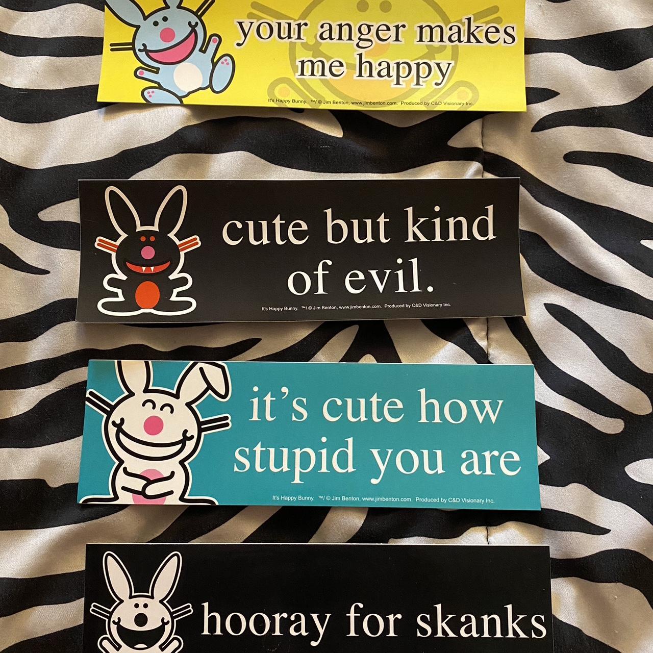 it’s happy bunny stickers 🐰 🖤 - no shipping... - Depop
