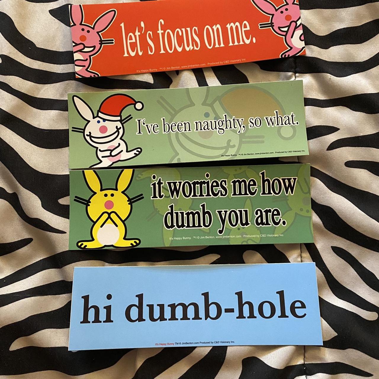 it’s happy bunny stickers 🐰 🖤 - no shipping... - Depop