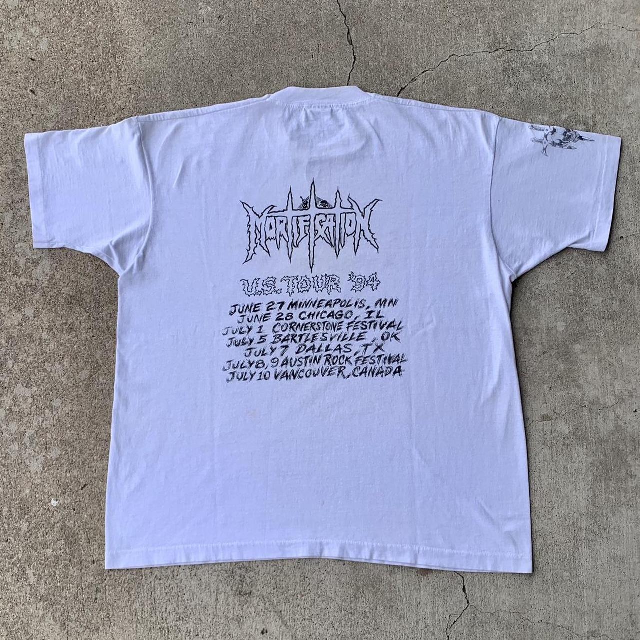 Vintage 1994 Mortification death metal U.S. tour... - Depop