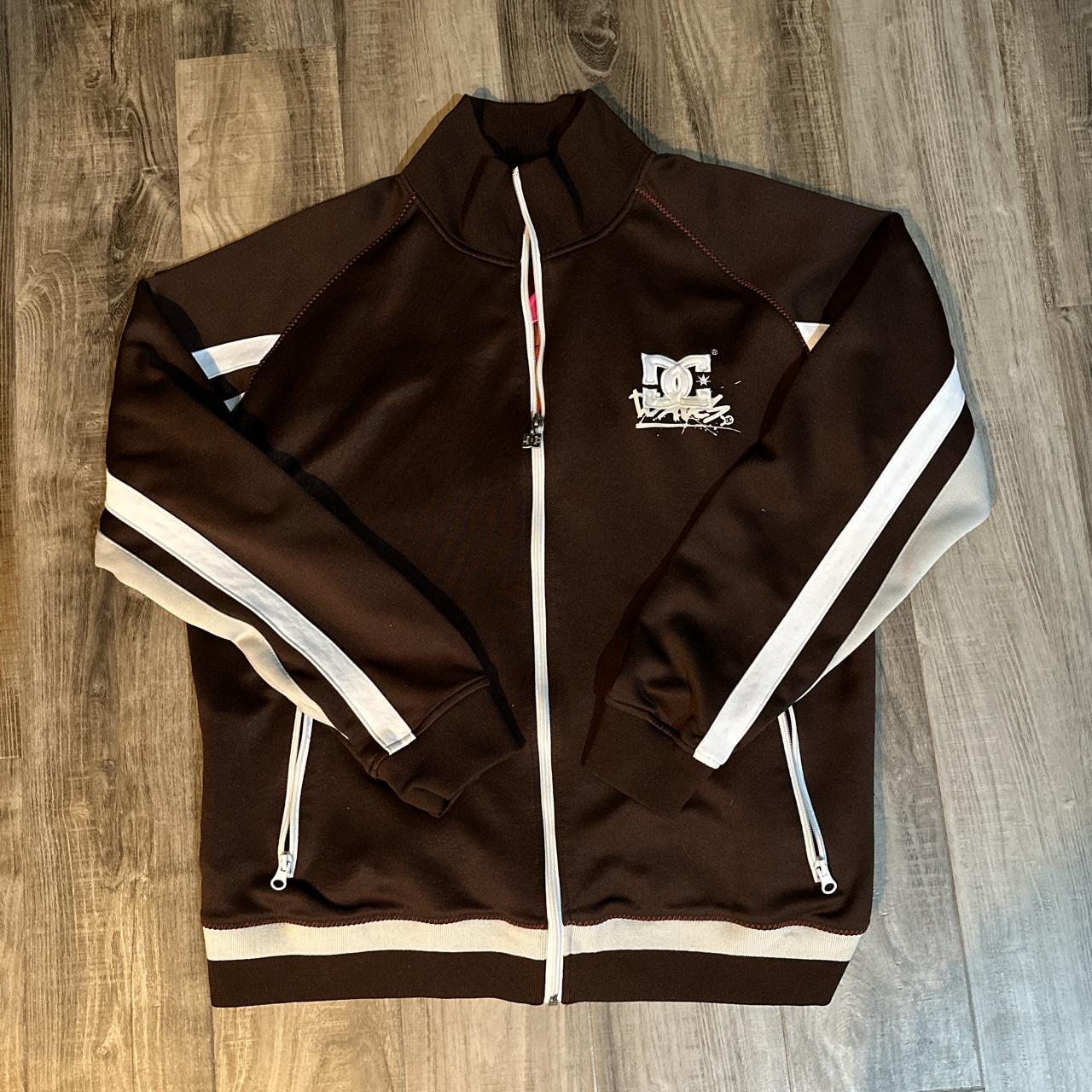 DC Shoes Men's Brown and White Jacket | Depop