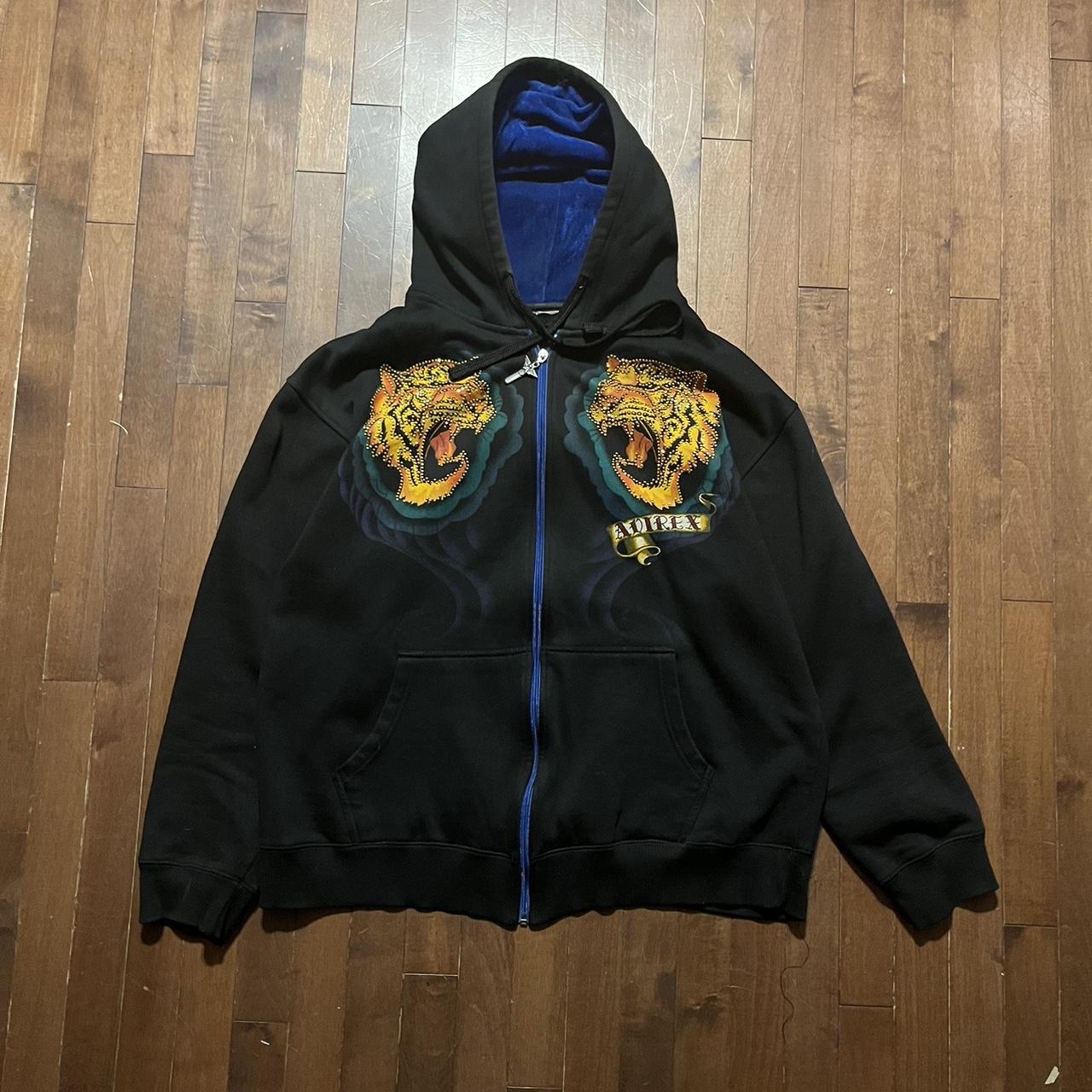 super crazy avirex zip up cut tag fits like an XL... - Depop