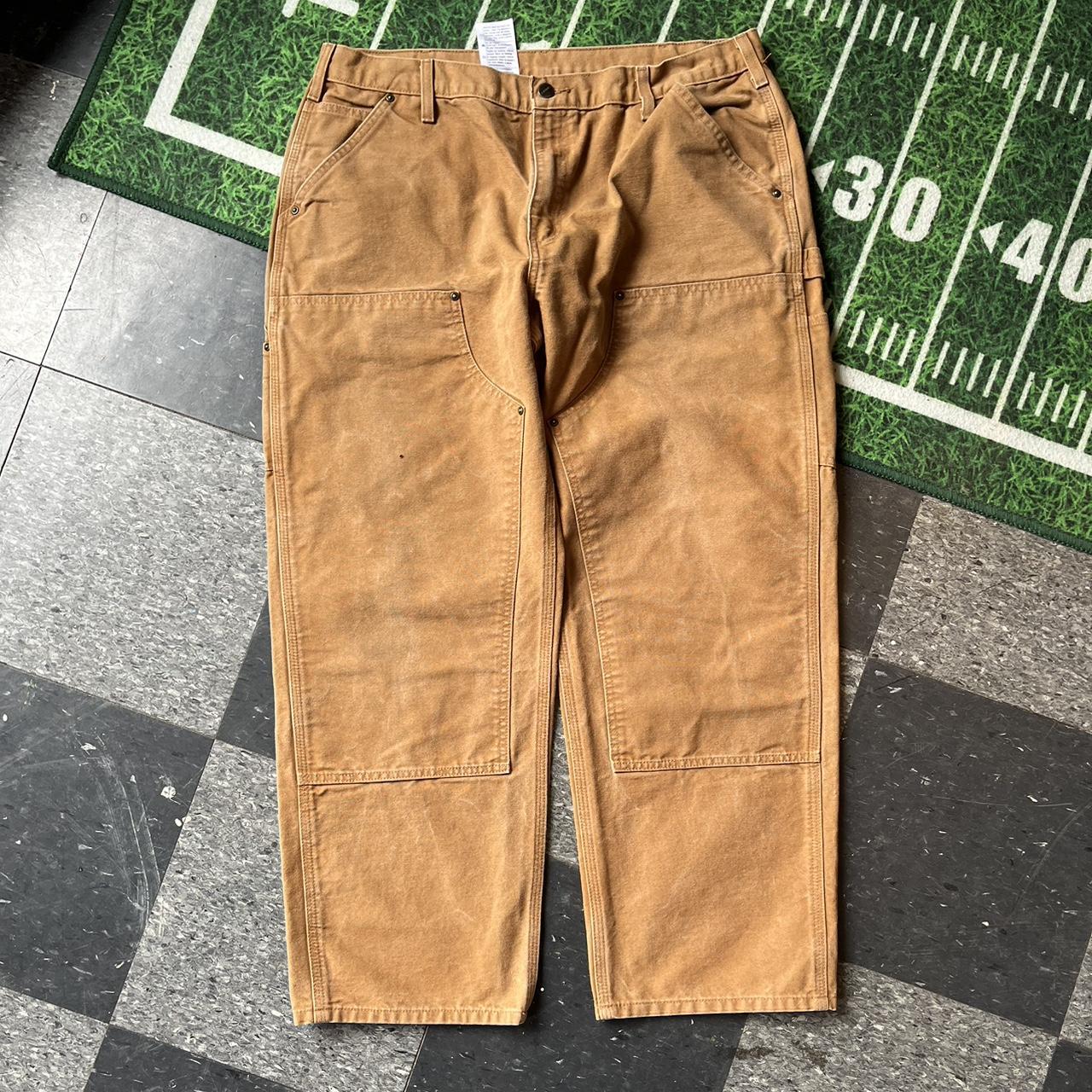vintage carhartt double knees size 38W 30L super... - Depop