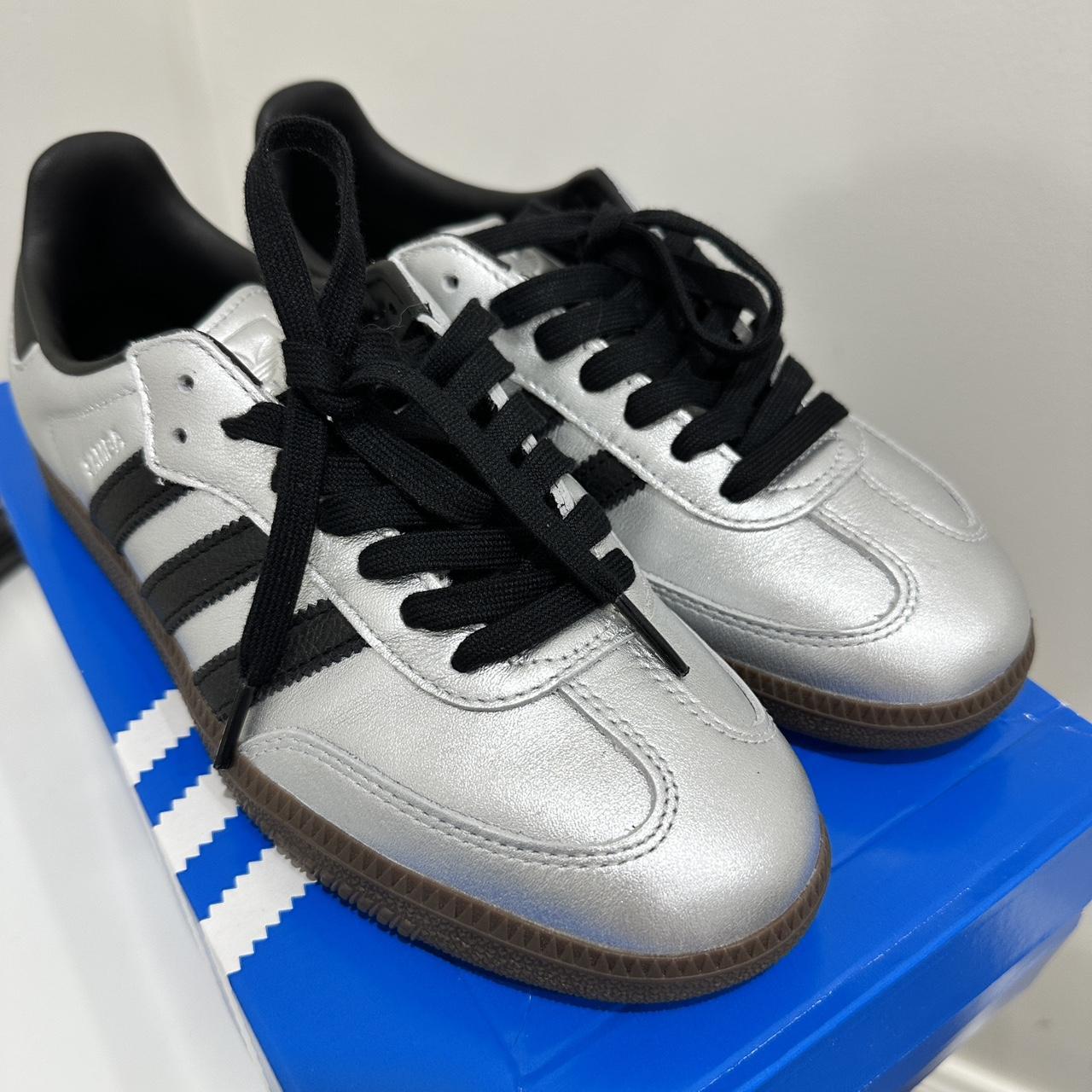 ADIDAS SAMBA OG Womens US 8 Silver Metallic -... | Depop