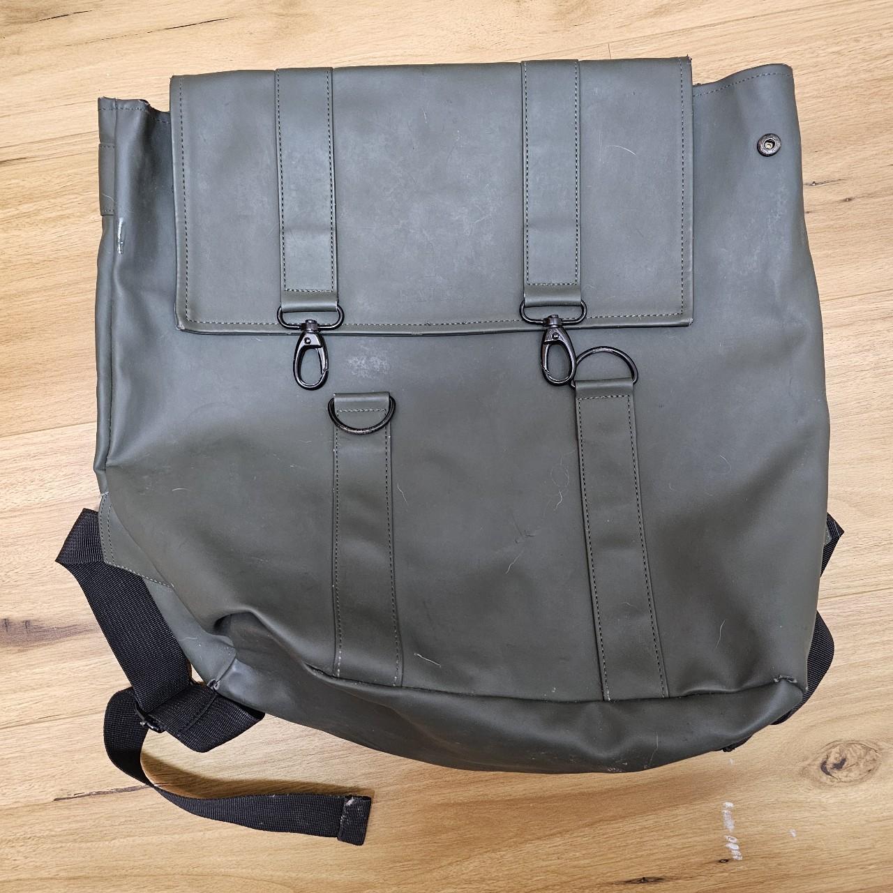 Rains MSN Dark Green Backpack Please note the flaws... - Depop