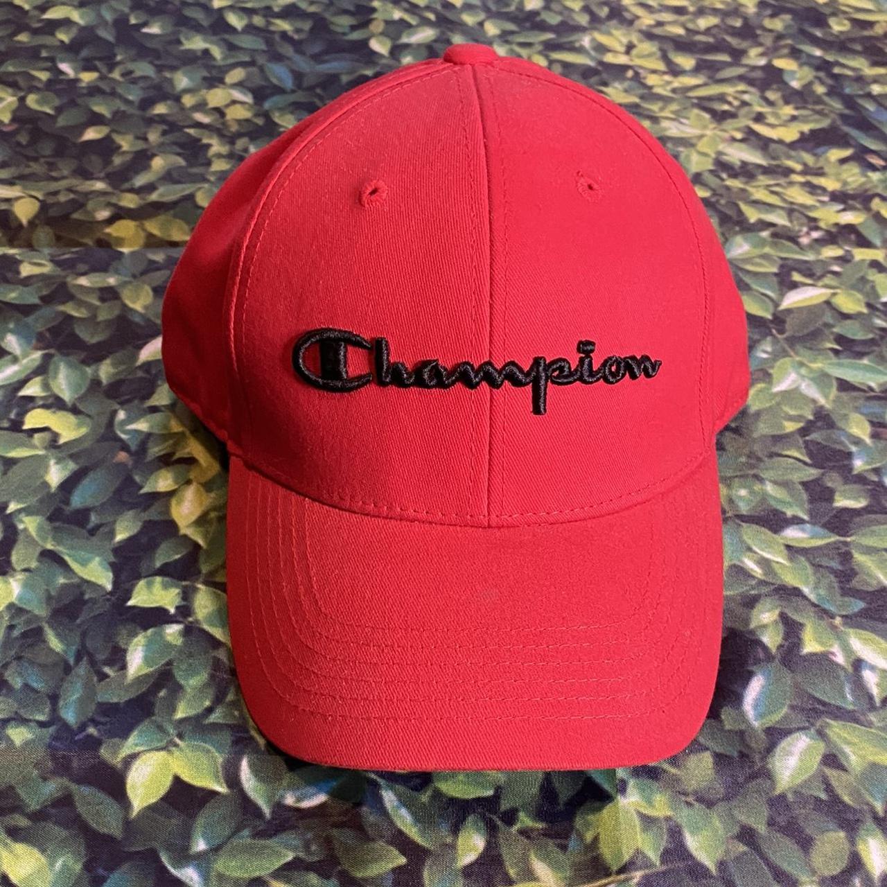 Red Champion Hat. 10/10 Condition. #champion #hats... - Depop