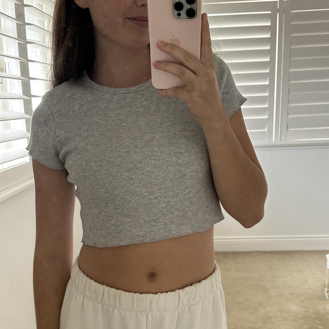 Nude Lucy grey cropped top Never worn before-tags... - Depop