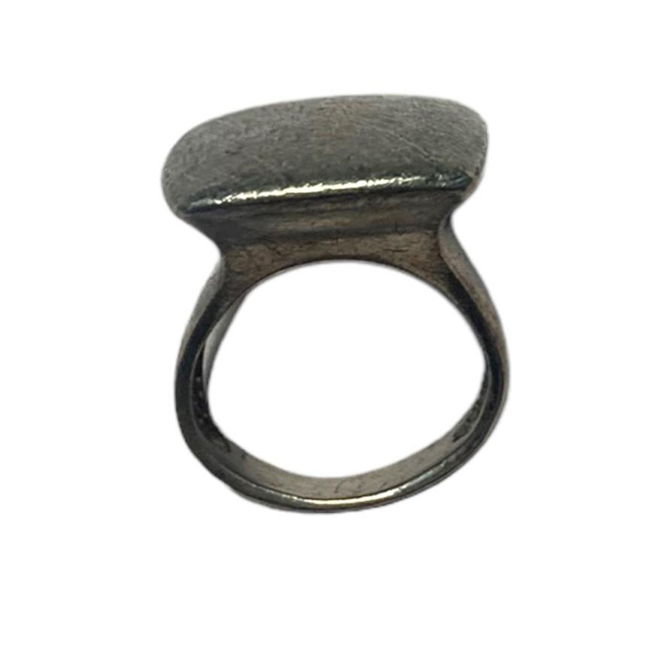 Silver 925 chunky ring With rough surface From my... - Depop