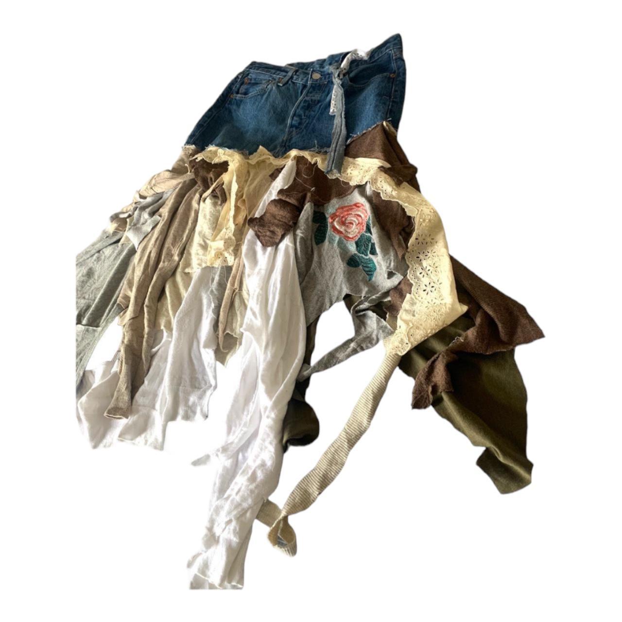 Cute rag skirt Reworked with patchwork fabric and... - Depop