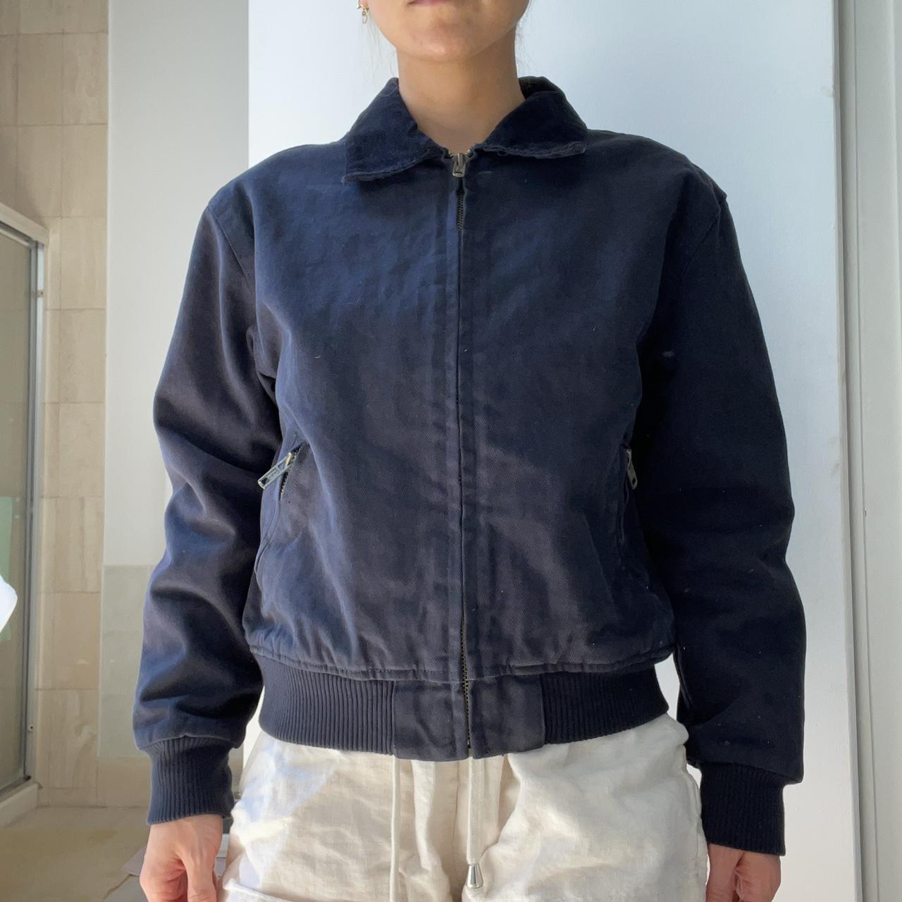 Brandy Melville Women's Black and Navy Jacket | Depop