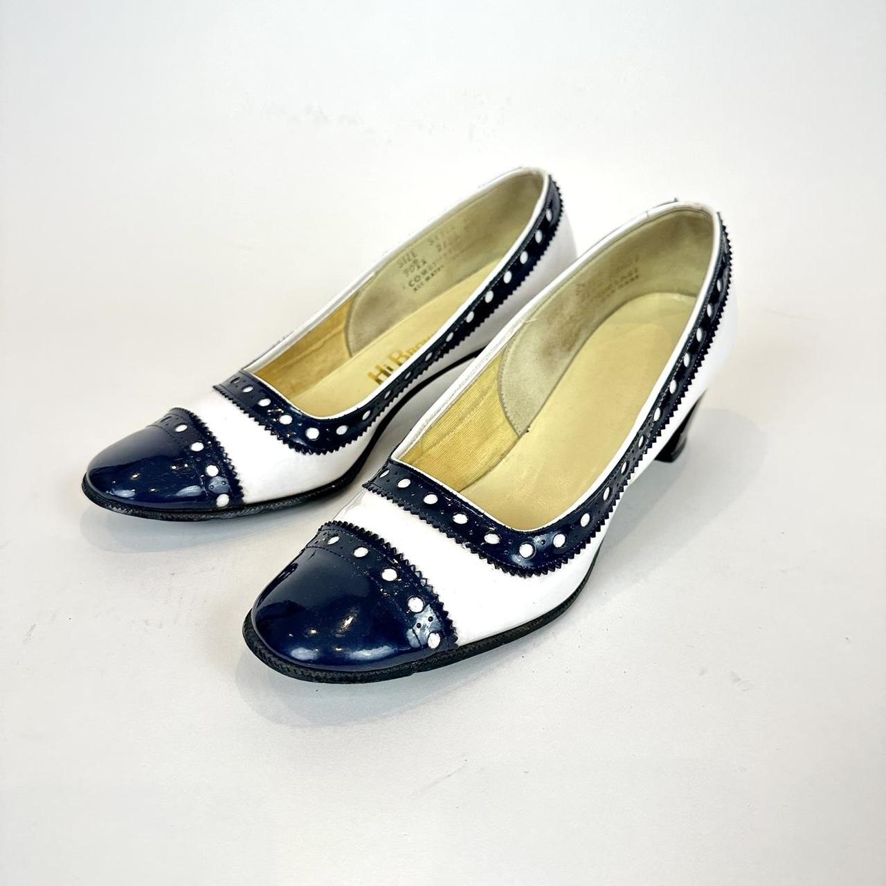 These darling wingtip heels are so cute for a retro... - Depop