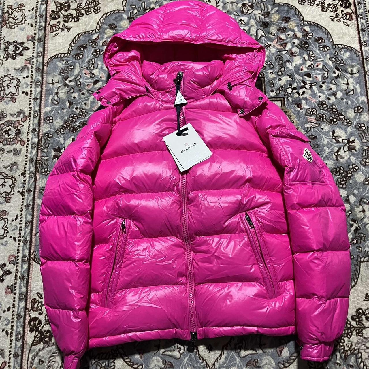 Moncler Maya Jacket Pink Colour NFC Scannable Size L... - Depop