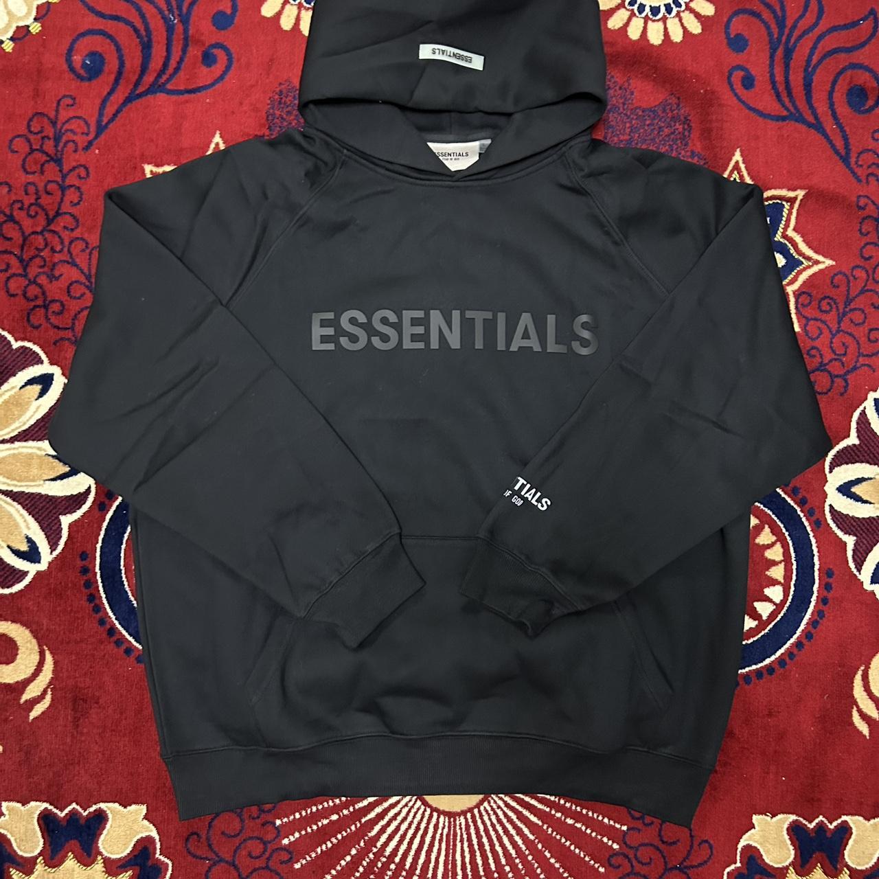 Essentials Hoodie Oversized Large Size Black... - Depop