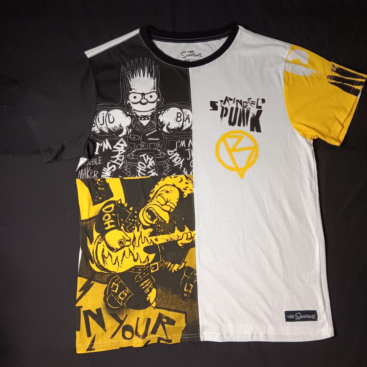 Black and yellow Bart Simpson punk tee #punkrock... | Depop