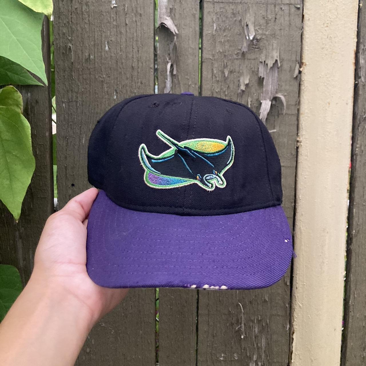 Vintage Tampa Bay Rays fitted hat size 6 7/8 Size 6... - Depop