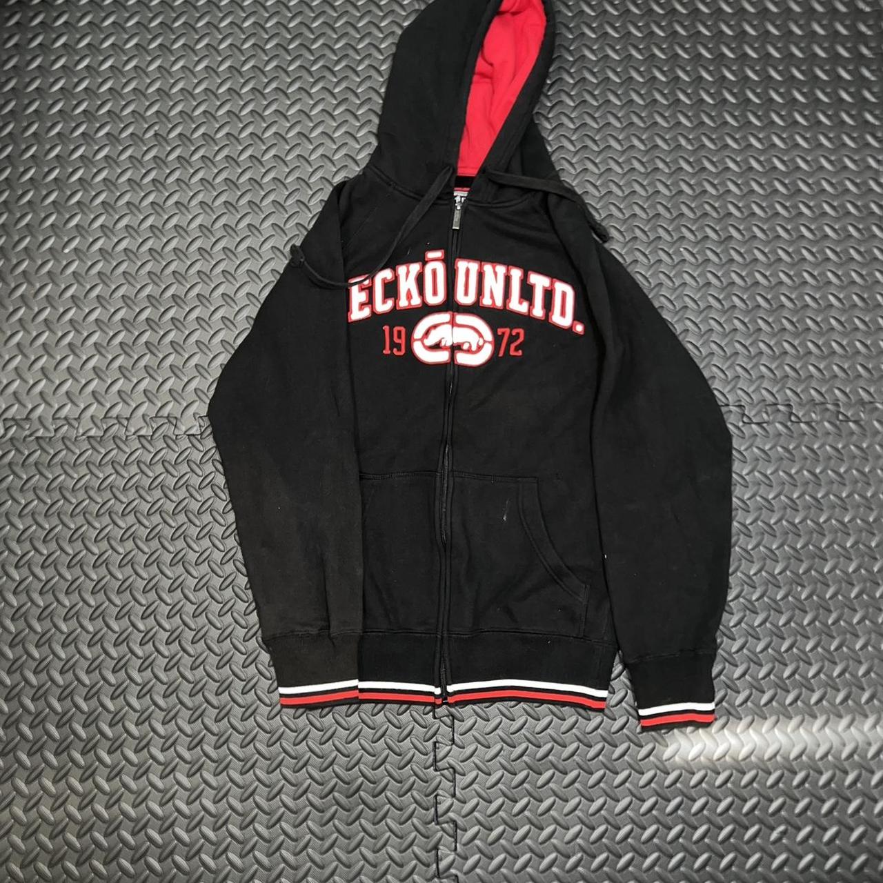 Dope y2k Ecko Unltd black and red jacket Size XS... - Depop