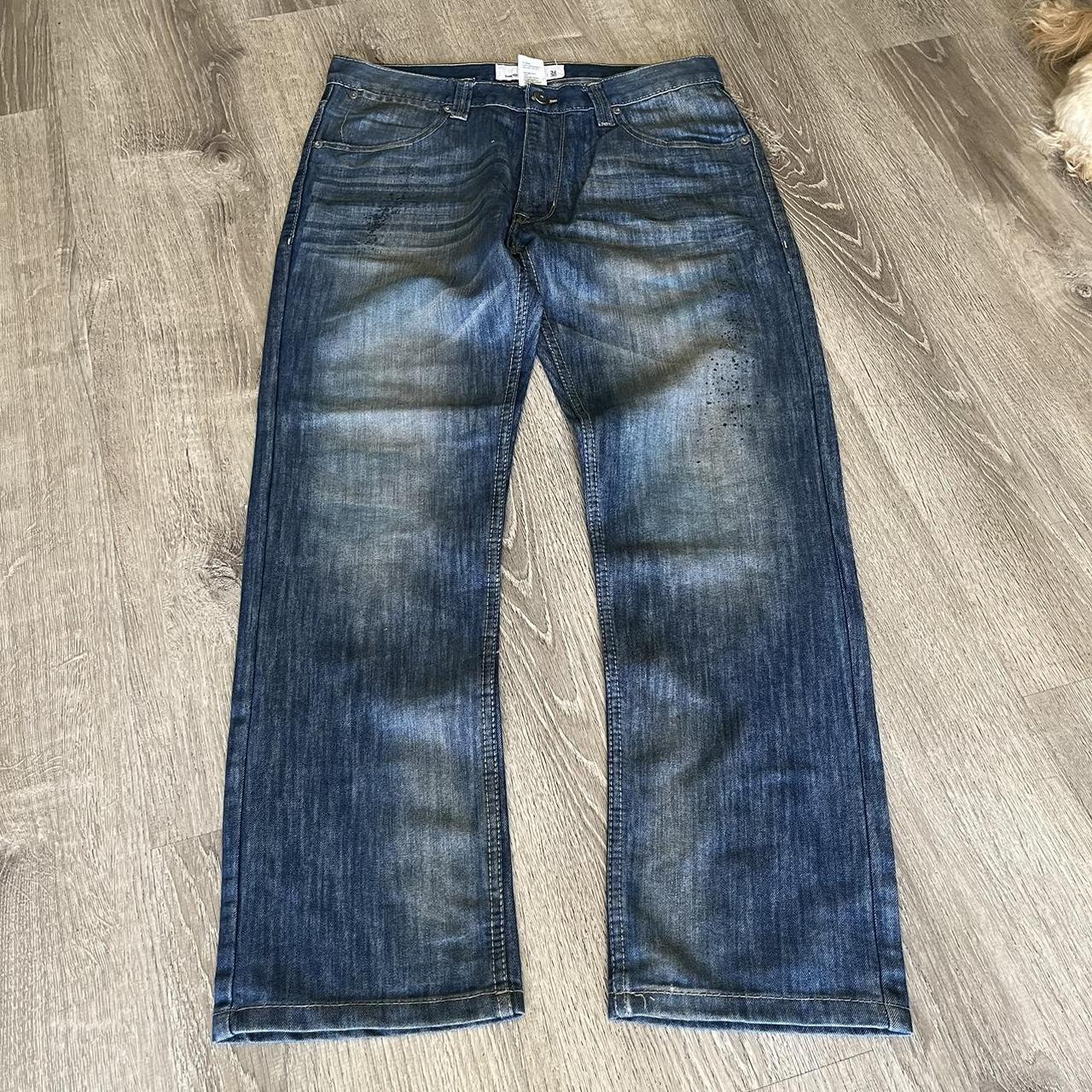 Paper denim and cloth wide leg Japanese style jeans - Depop