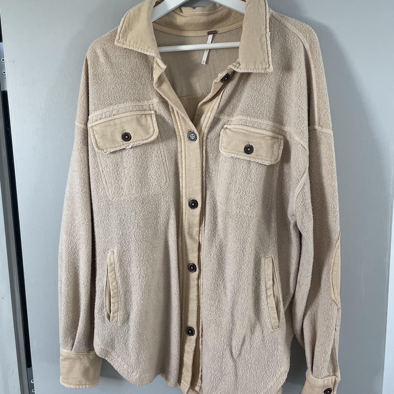 Free People Ruby Jacket Mustard Seed XS Worn once.... - Depop