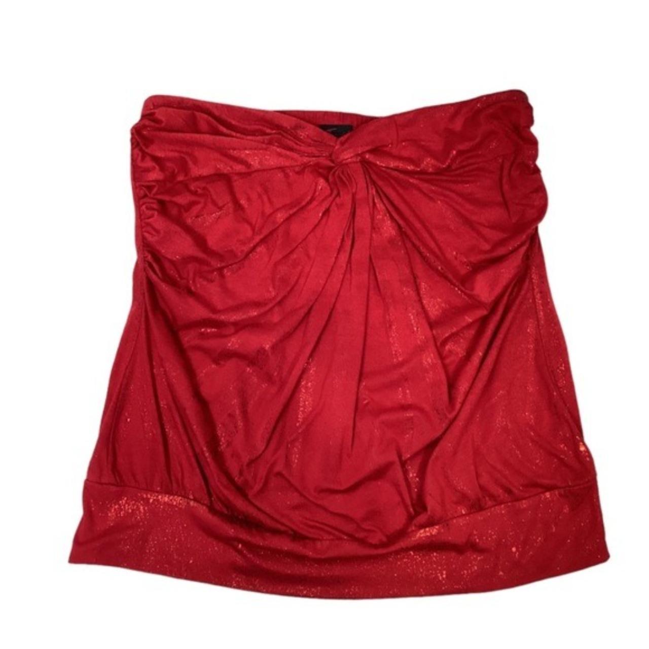 Torrid Ruched Red with Metallic Shimmer Sexy... - Depop