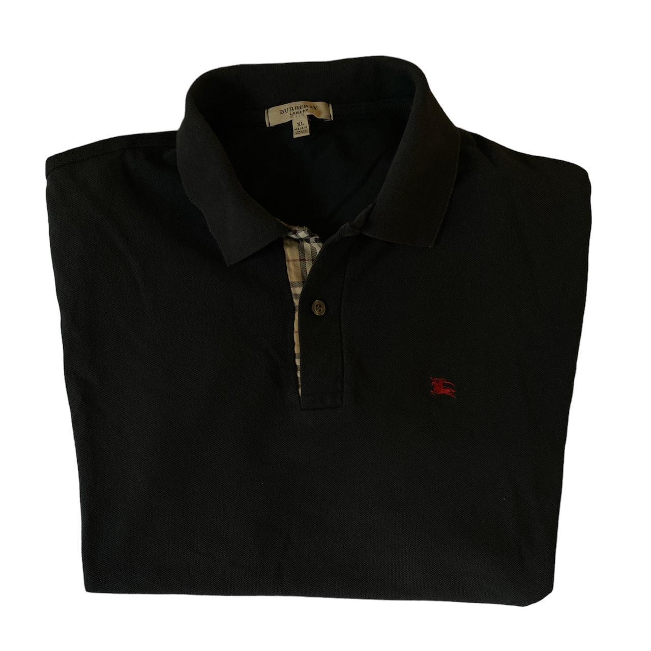 Burberry Brit Men's Black and Red Polo-shirts | Depop