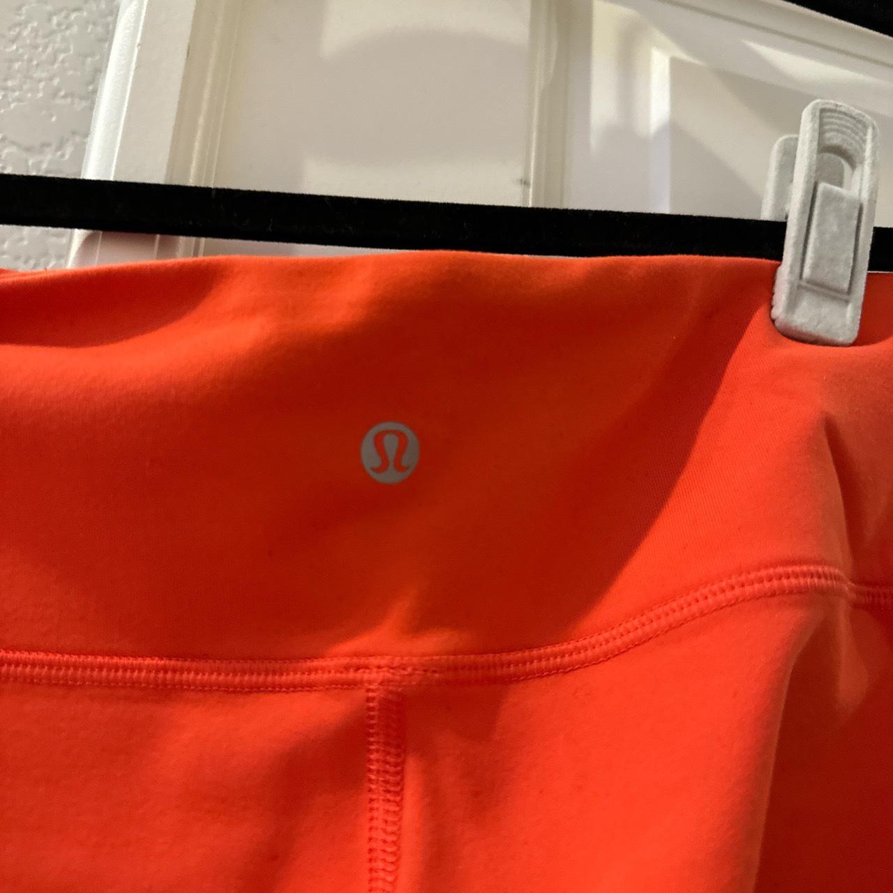 NWT orange/ peach lululemon capri leggings size... - Depop