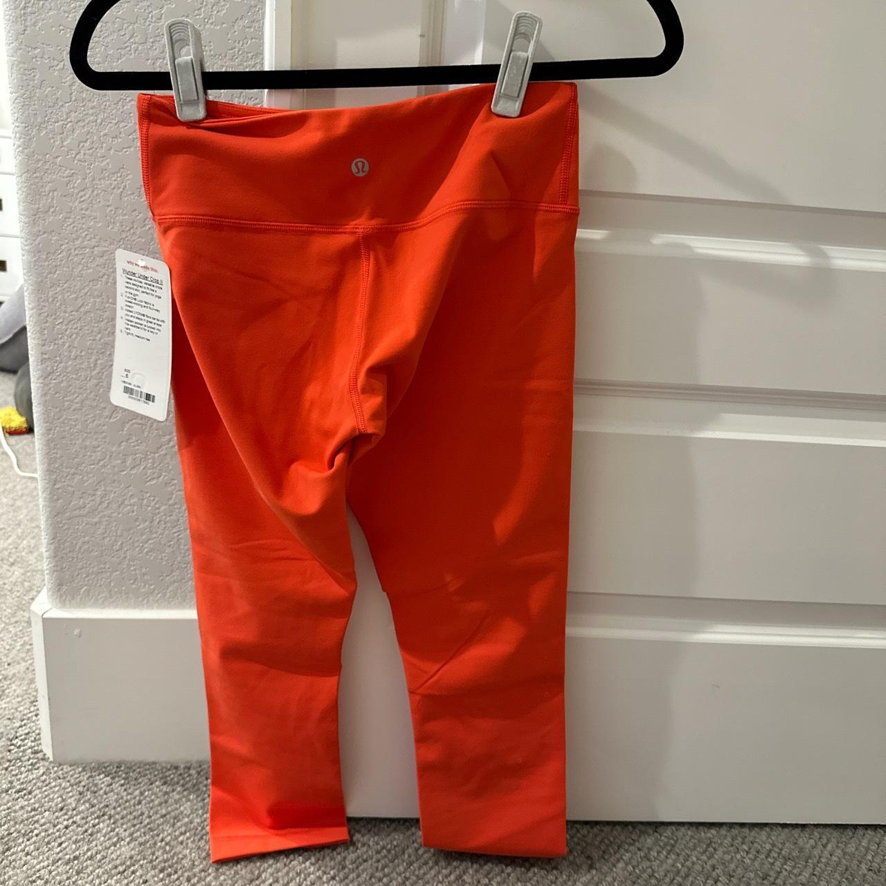 NWT orange/ peach lululemon capri leggings size... - Depop