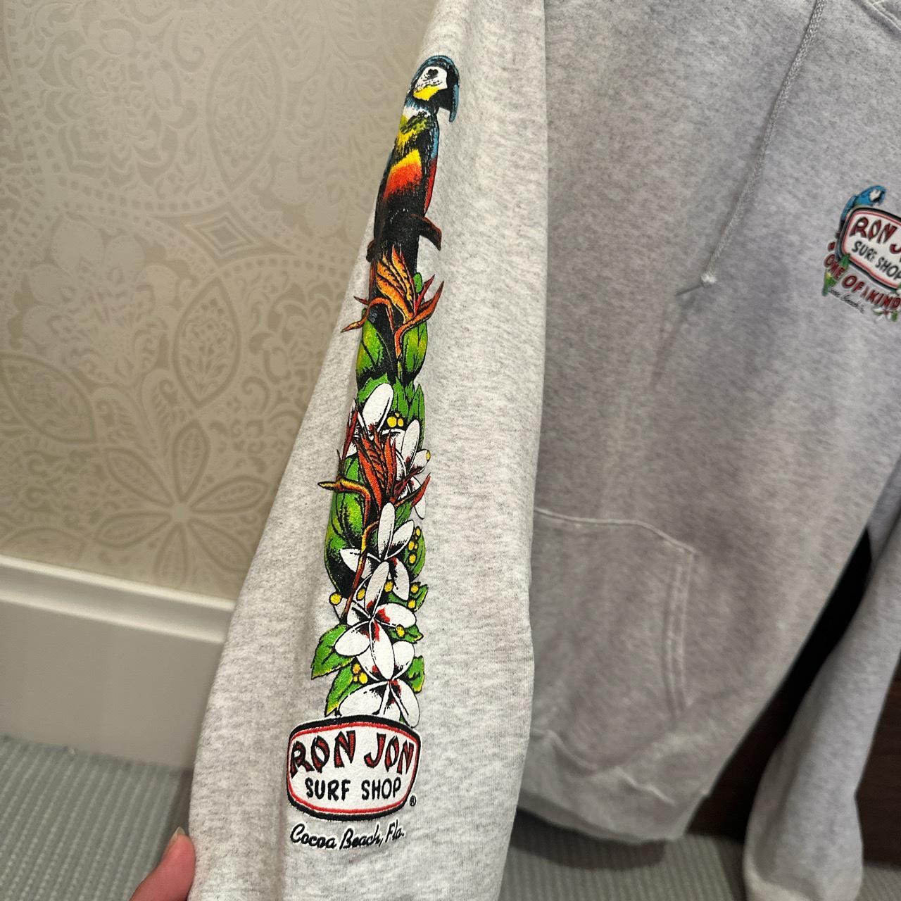 light grey ron john surf shop sweatshirt with... - Depop