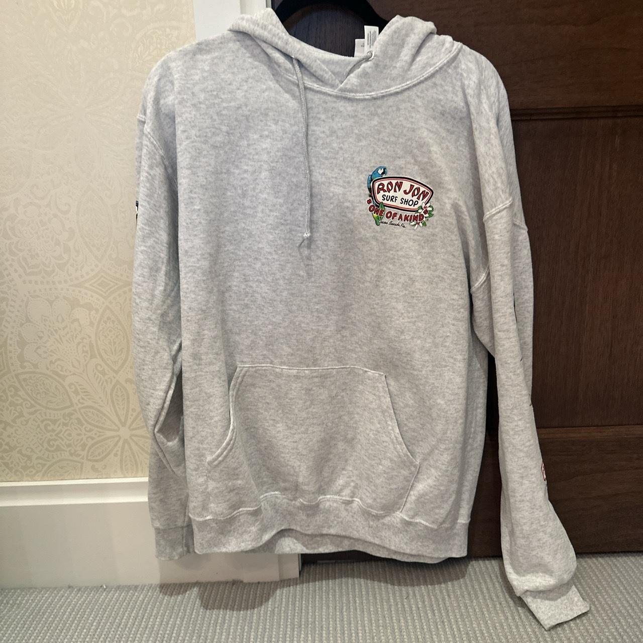 light grey ron john surf shop sweatshirt with... - Depop