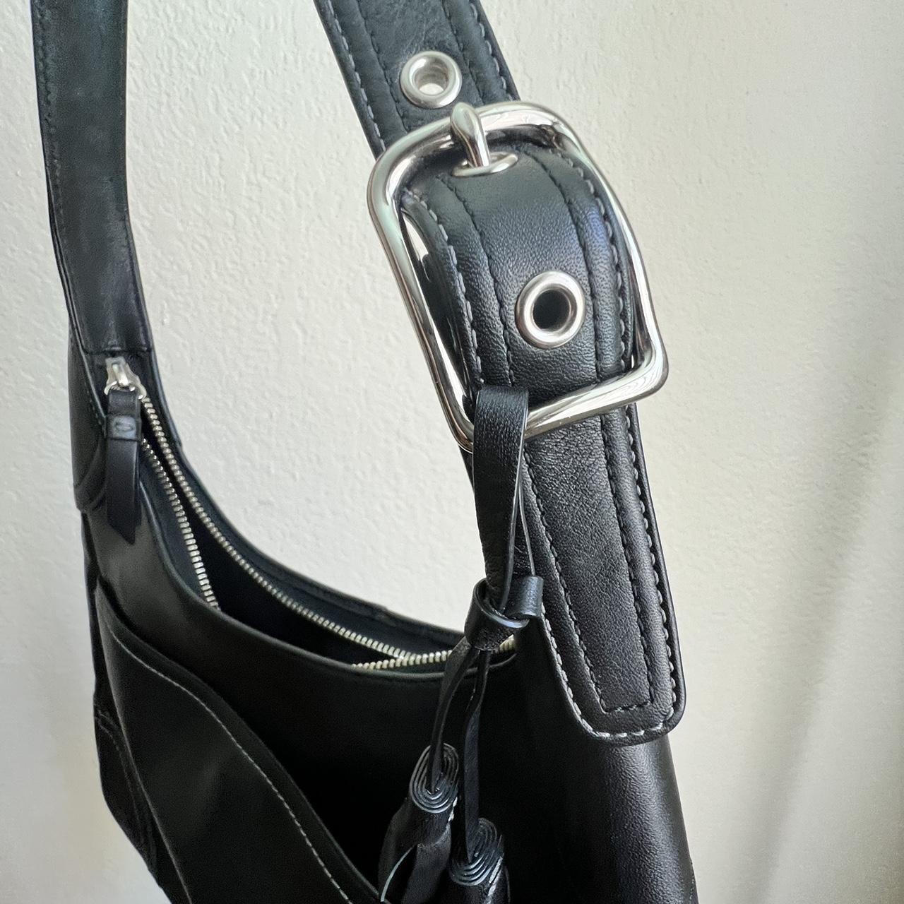 Black Hamilton hobo vintage coach leather shoulder... - Depop