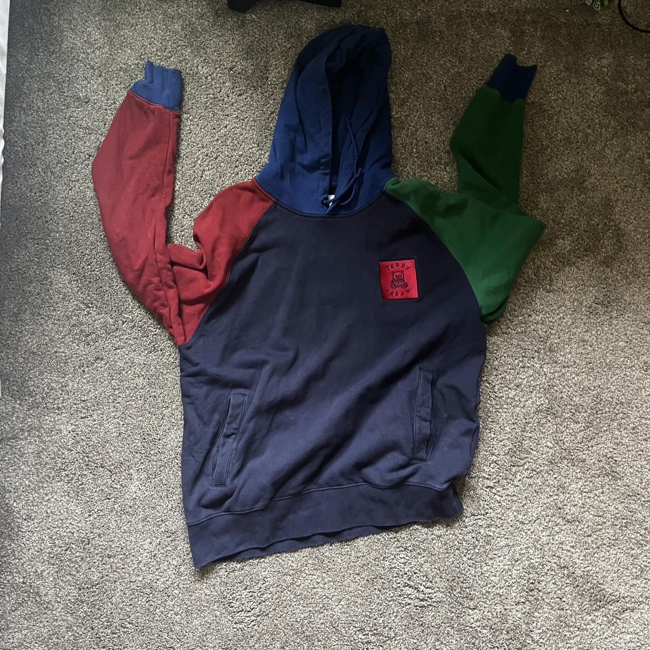 Teddy Fresh Colorblock hoodie. Great condition... - Depop