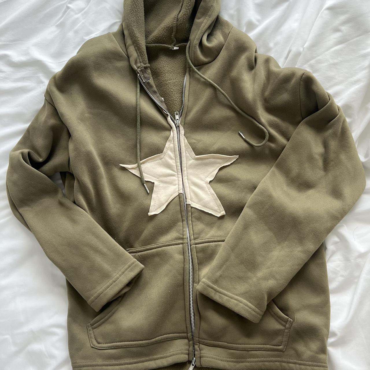 Y2k star zip up jacket -tagged for exposure... - Depop