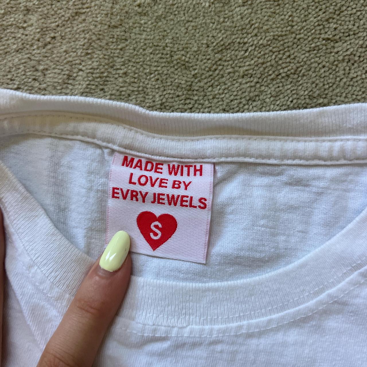 White and green vintage NYC baby tee from evry... | Depop