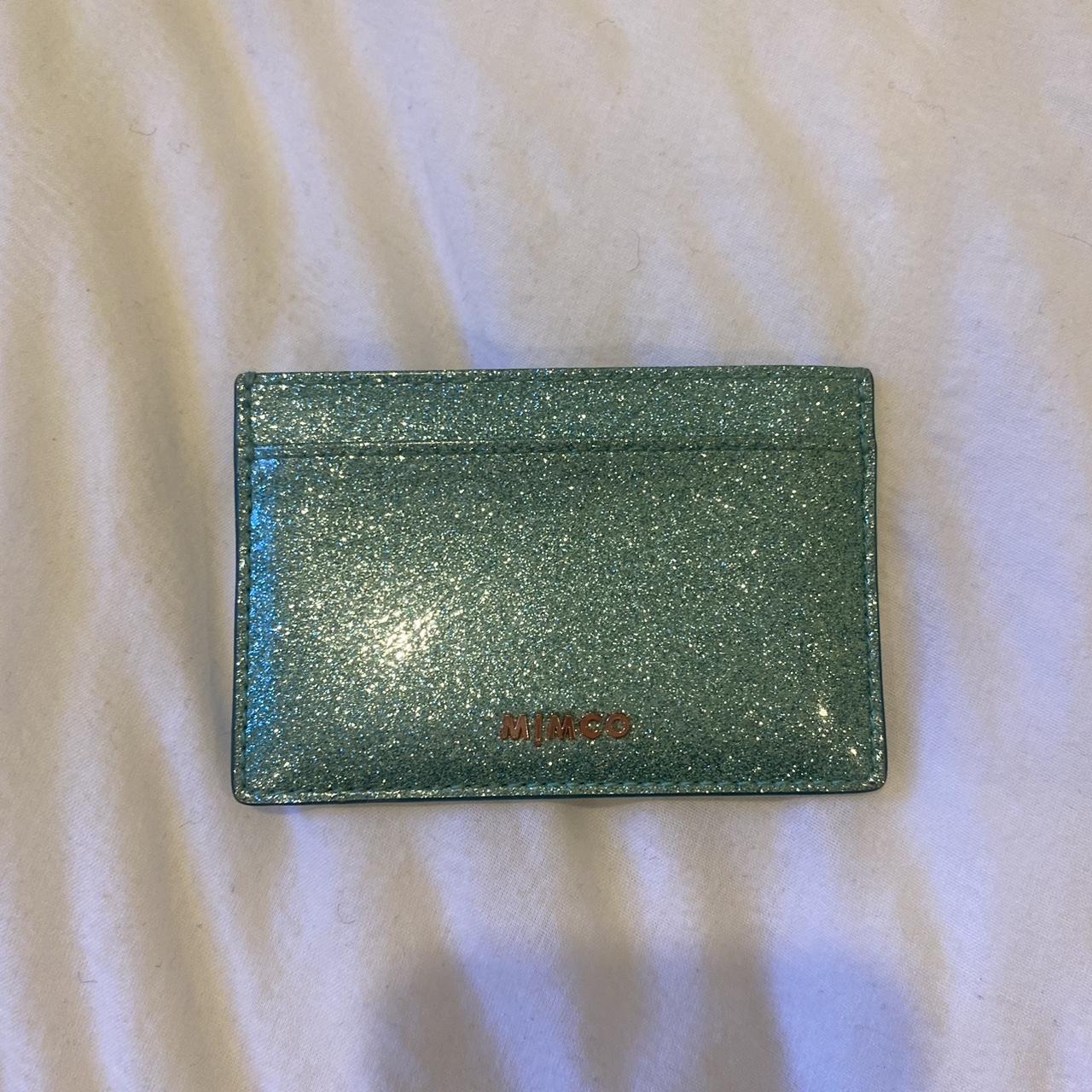 Mimco sparkle green card holder. In great... - Depop