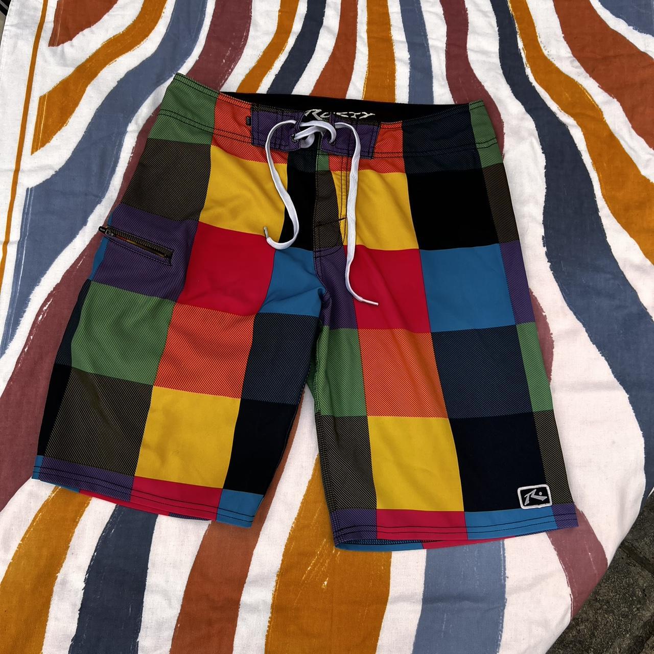RUSTY SWIMMING TRUNKS -p sure these are a medium... - Depop