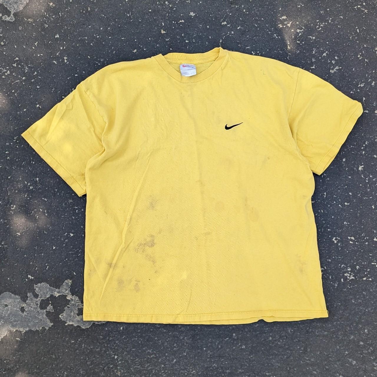 Vintage 90s Heavily Distressed Lemon Yellow... - Depop