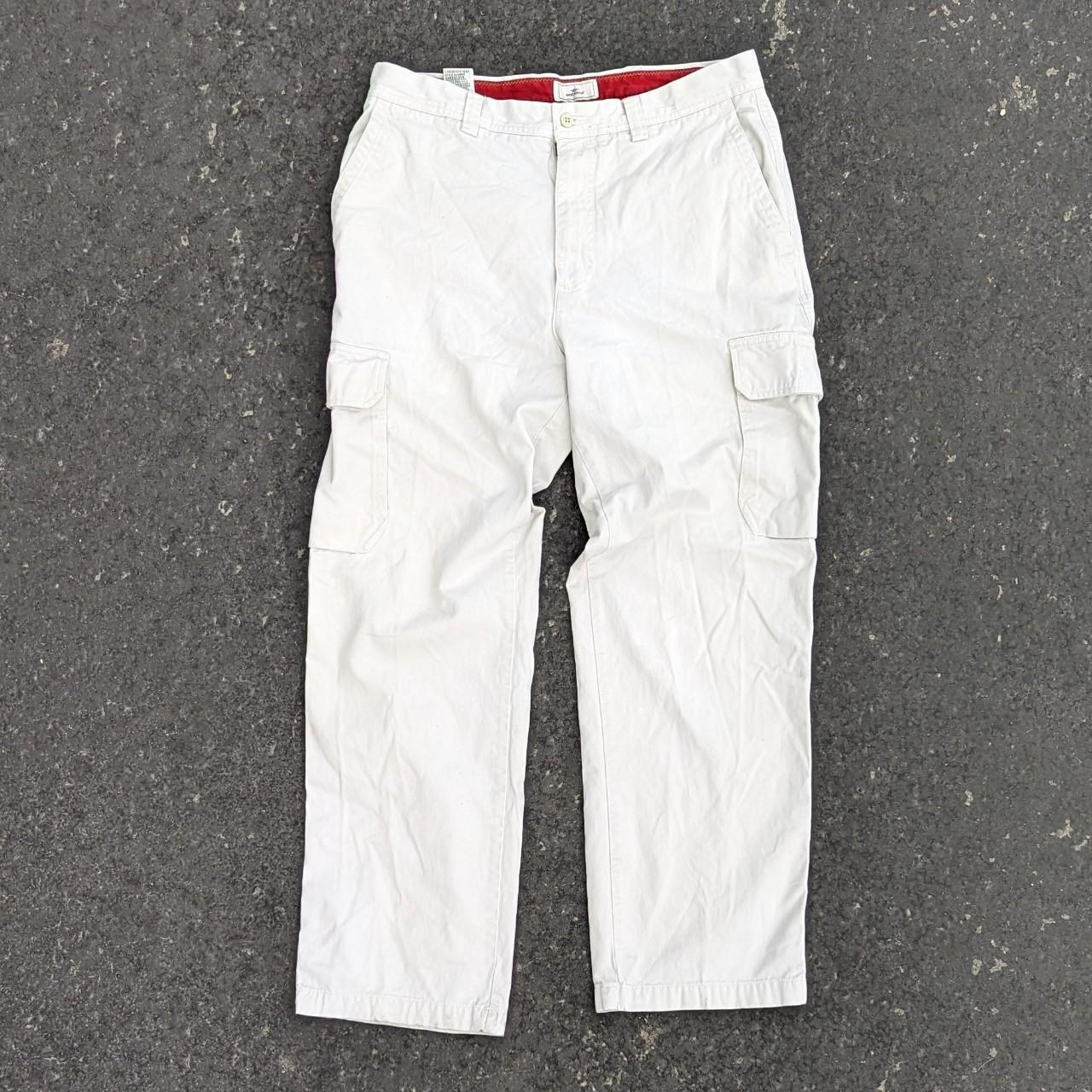 Y2K Dockers Eggshell White Loose Fit Cargo... - Depop