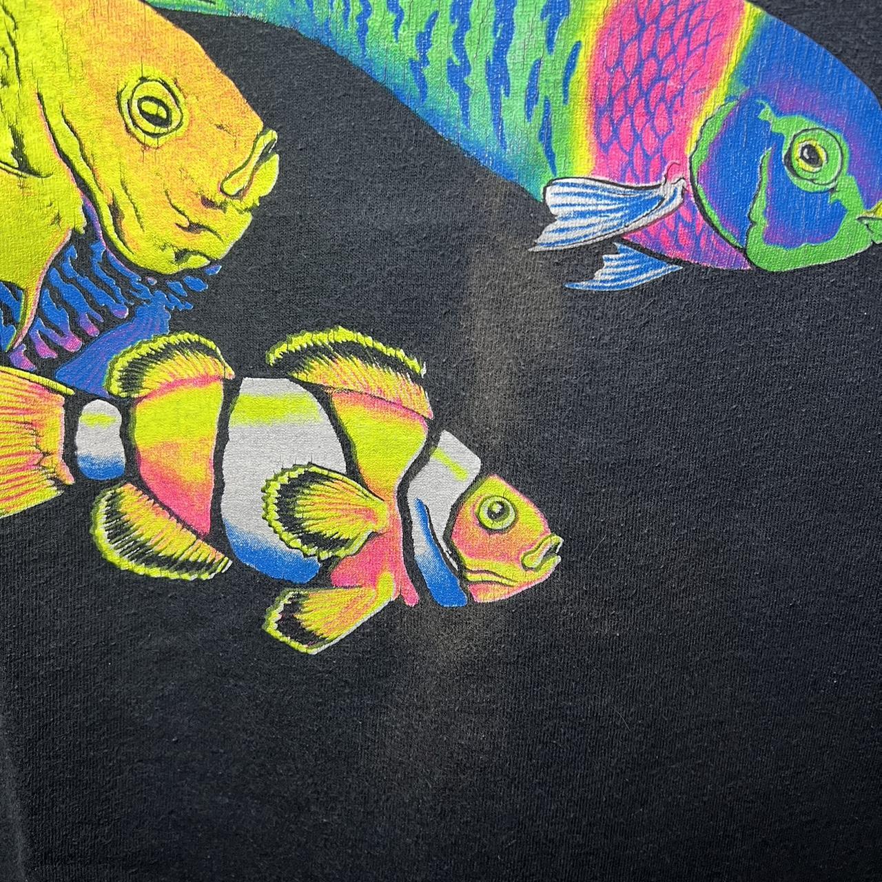 Vintage Sanibel Island Florida Neon Fish Wrap Around... - Depop