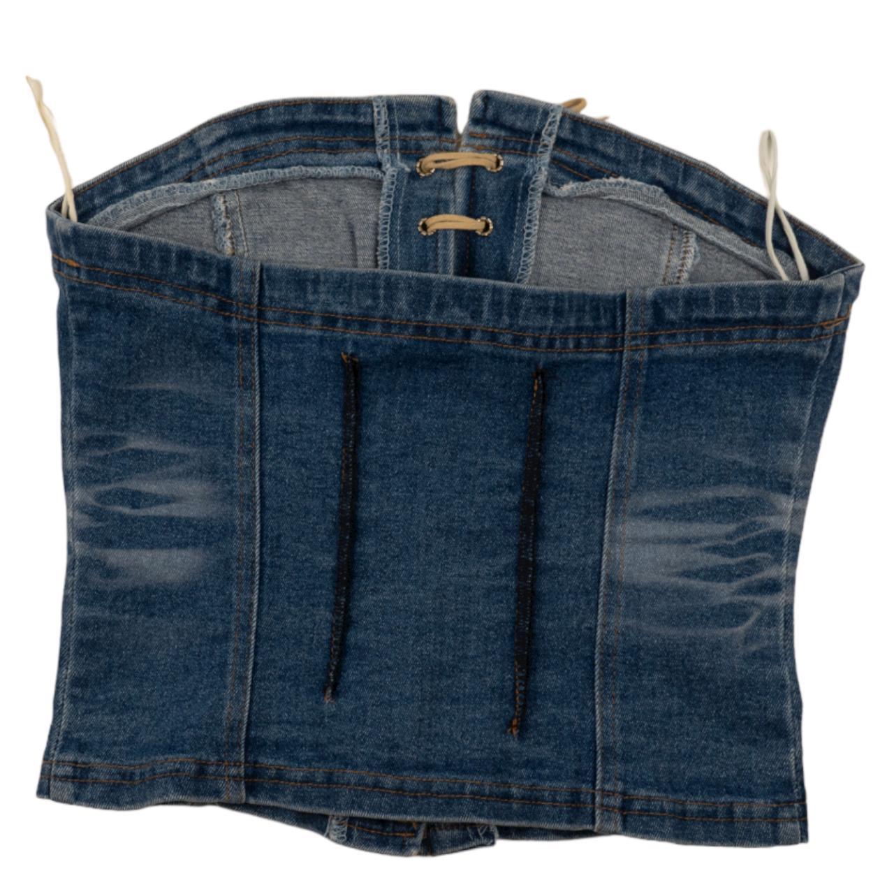 Denim Corset Top Gorgeous dark blue denim corset... - Depop