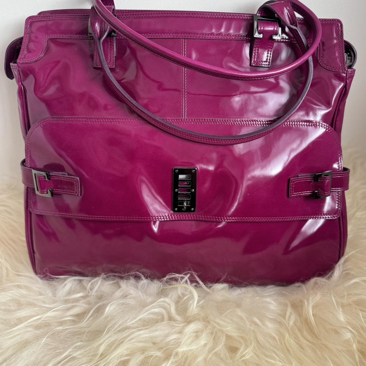 MULBERRY MAGGIE RASPBERRY PATENT LEATHER Brand New... - Depop