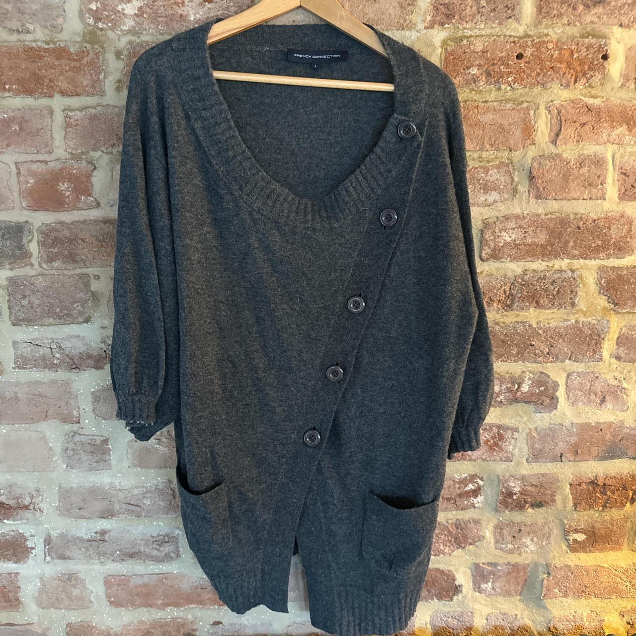 French Connection wool mix cardigan size L like new - Depop