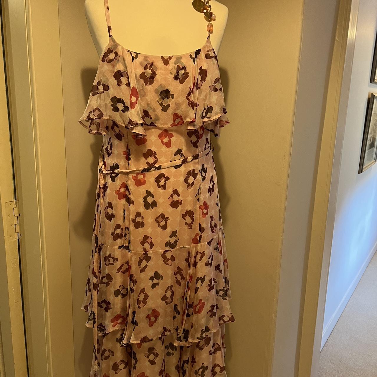 Silk chiffon gypsy style boho dress with beautiful... - Depop