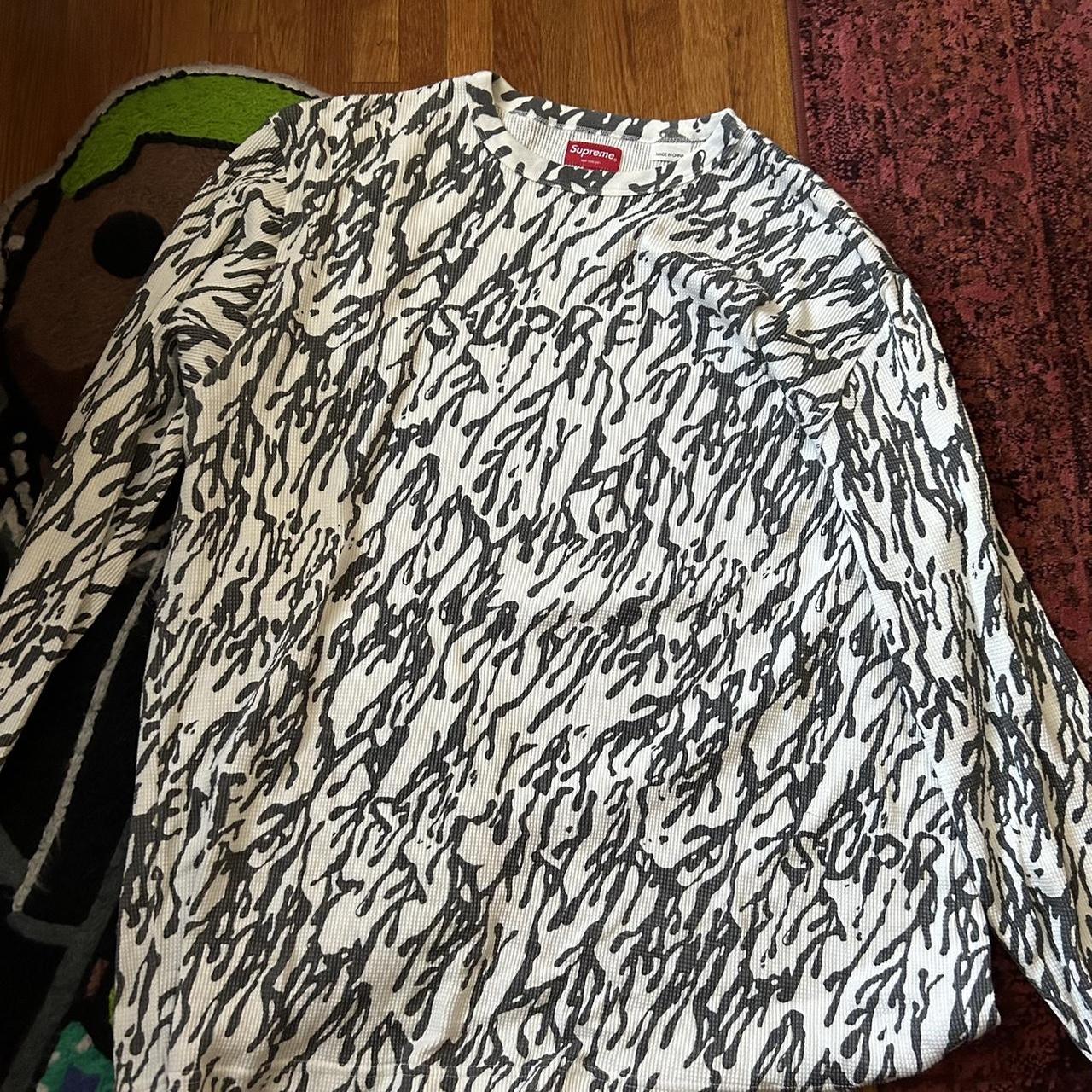 supreme drip pattern waffle knit thermal - Depop